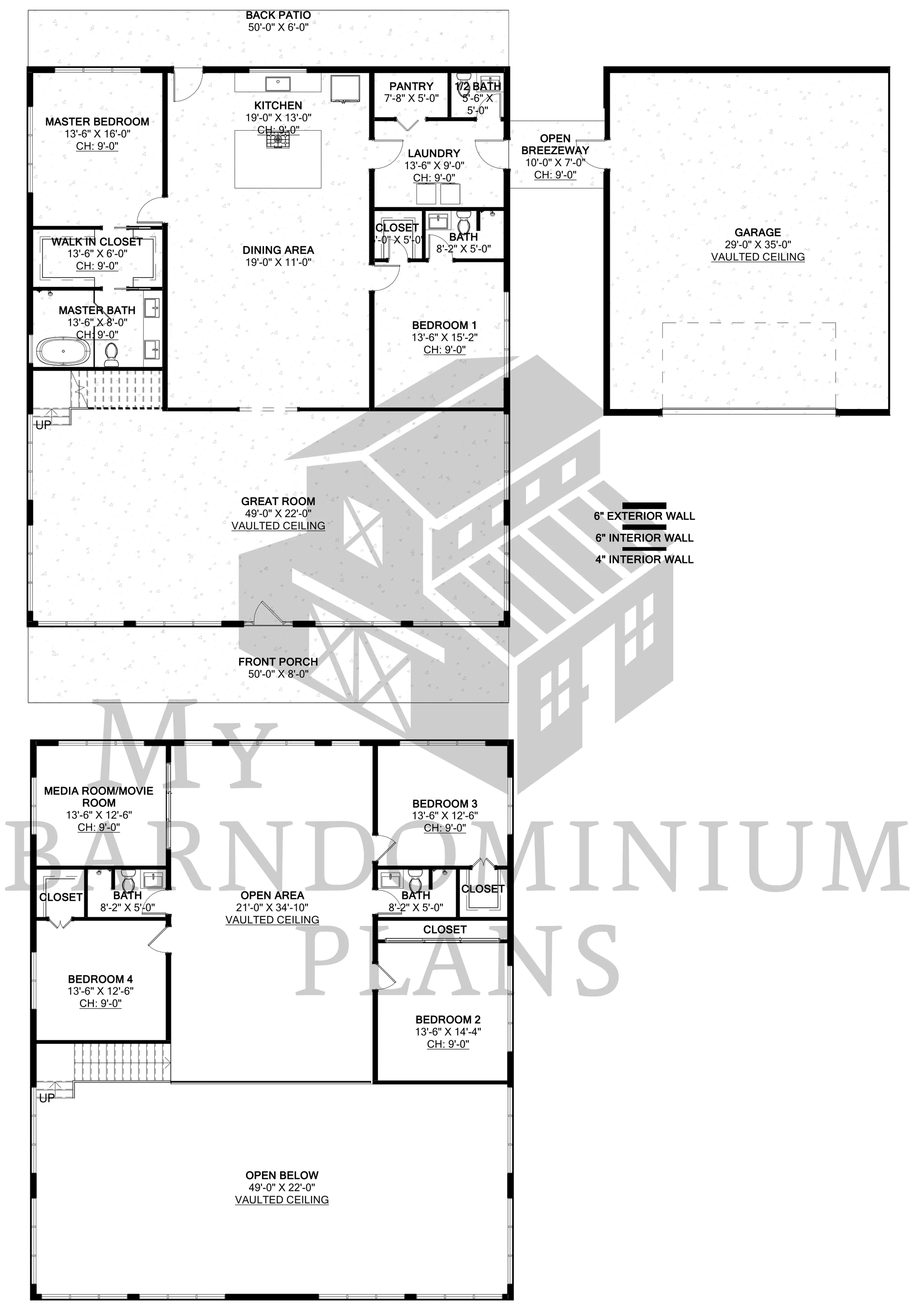 The Goldsmere Barndominium House Plan (GO1545-A) – My Barndominium Plans