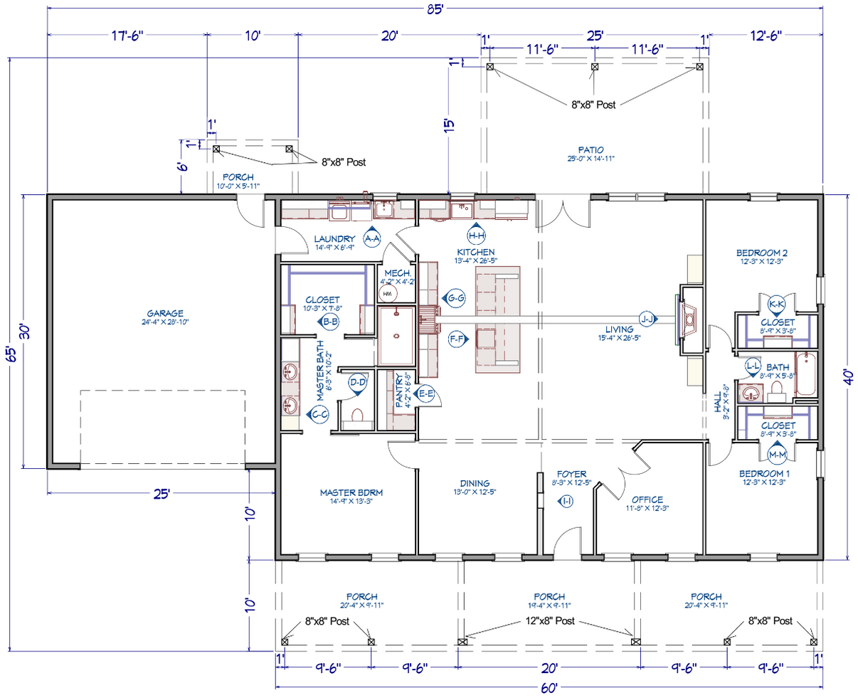 Leawood Barndominium House Plan (PL-240043) – My Barndominium Plans